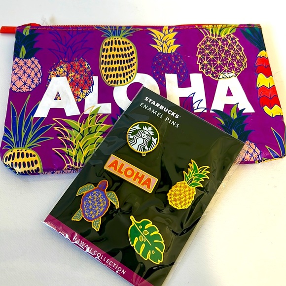 Starbucks | Bags | Starbucks Hawaii Collection Pins And Tyvek Pouch ...